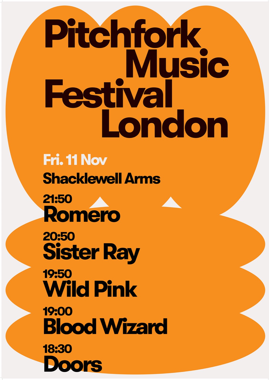 Event Timings Pitchfork Music Festival London